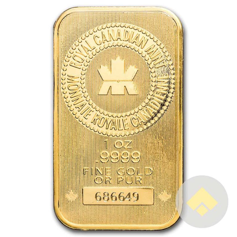 1 oz Royal Canadian Mint Gold Bar - (In Assay)